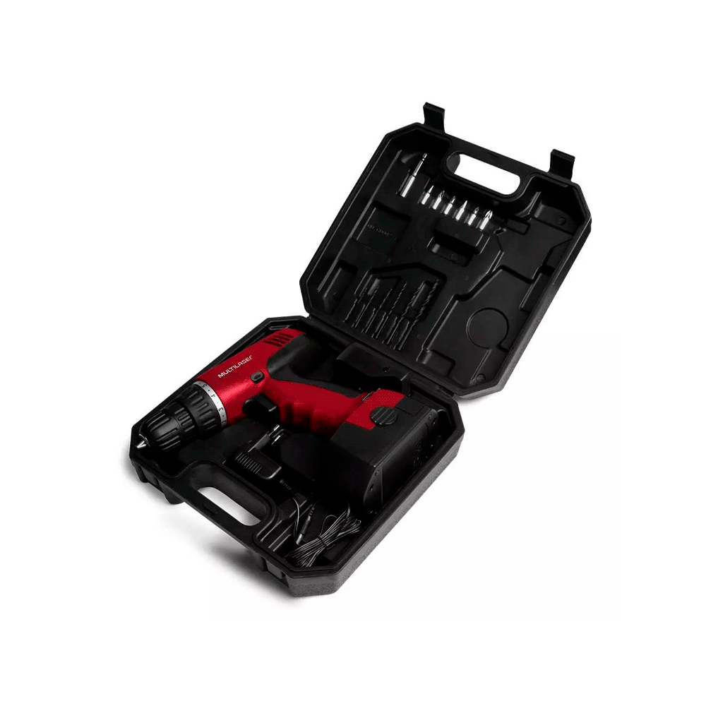 TALADRO Y DESTORNILLADOR MULTILASER HO045 12V RECARGABLE BIVOLT