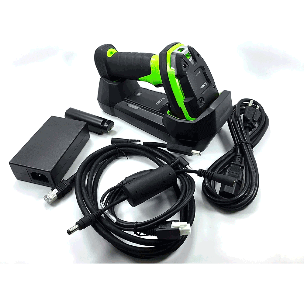 LECTOR ZEBRA DS3678-SR 1D/2D IMAGER WIRELESS C/BASE NEGRO-VERDE