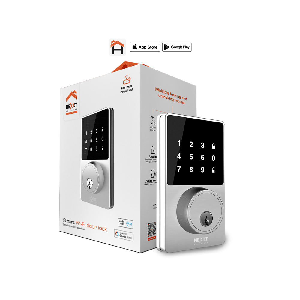 CERRADURA INTELIGENTE PARA PUERTA IOT NEXXT SMART WIFI NHS-D100 P